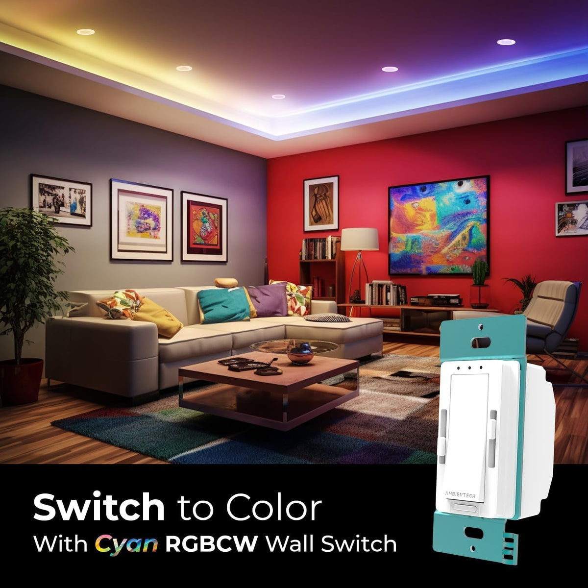 Led Strip Lights for Bedroom Cuttable + Dimmer + Wall Switch – Colorado ...